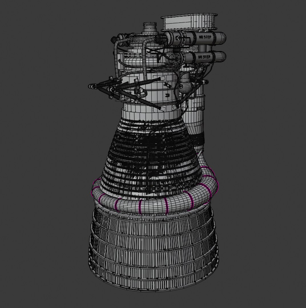 Rocket Engine F-1 3D Model - TurboSquid 1577619