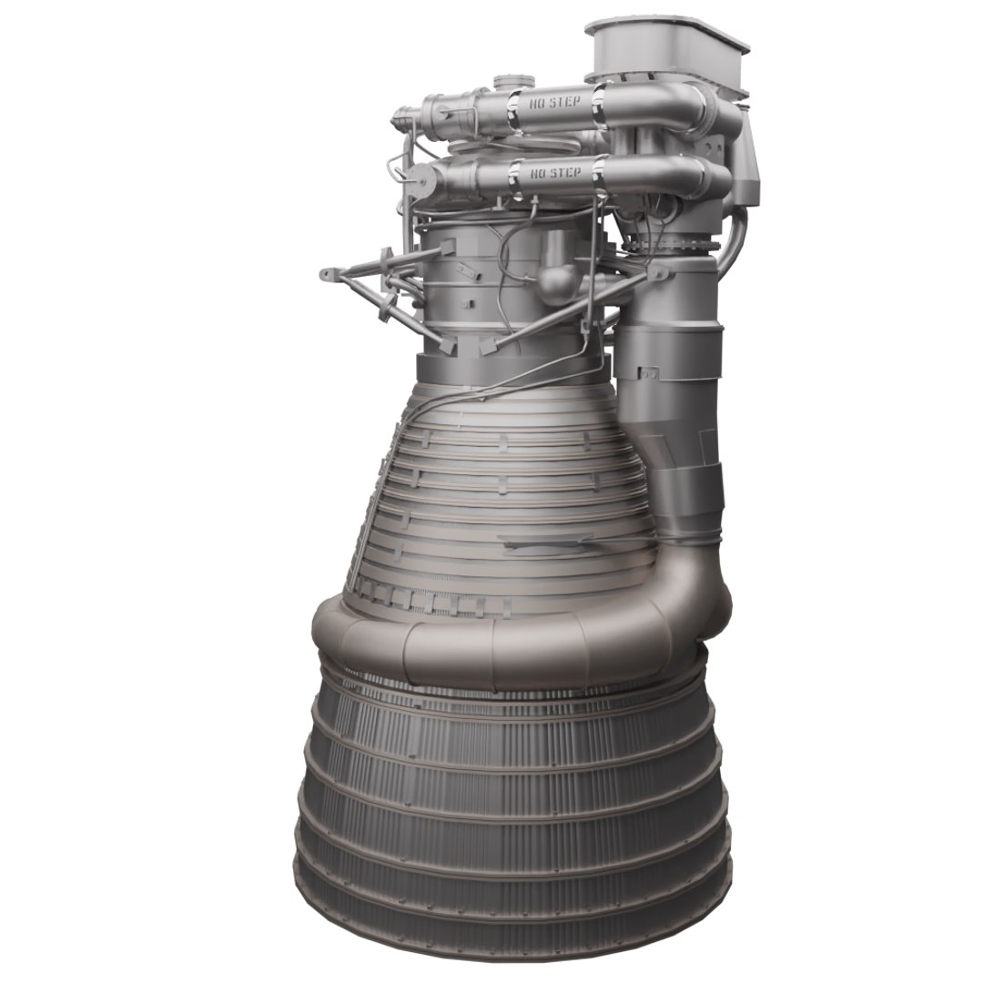 Rocket Engine F-1 3D Model - TurboSquid 1577619