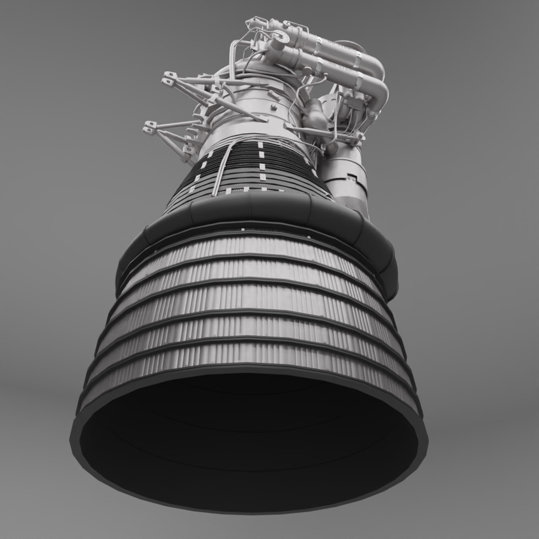 Rocket Engine F-1 3D Model - TurboSquid 1577619