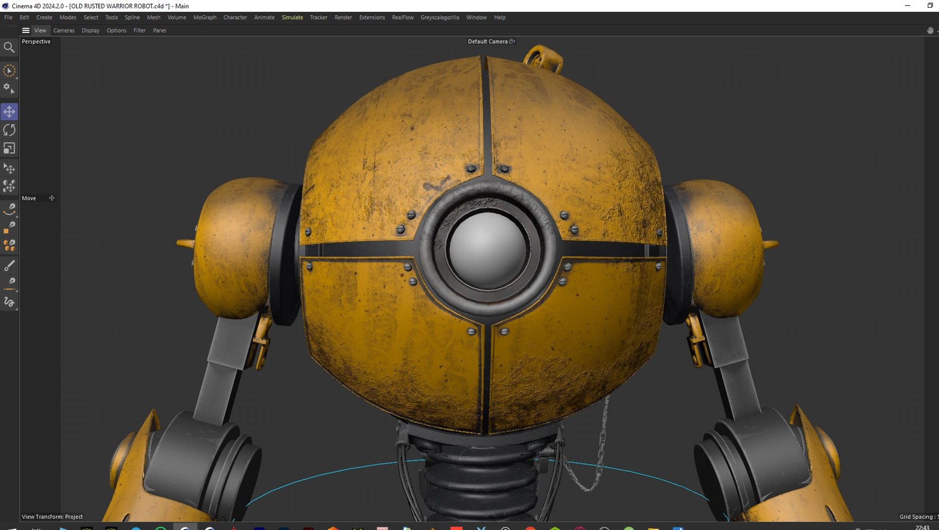 3D Model OLD RUSTED WARRIOR ROBOT - TurboSquid 2367468