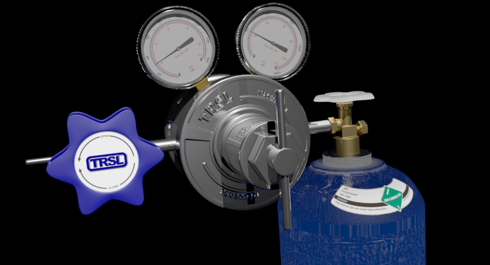 Compressed Gas Cylinder Regulator 3D - TurboSquid 1170670