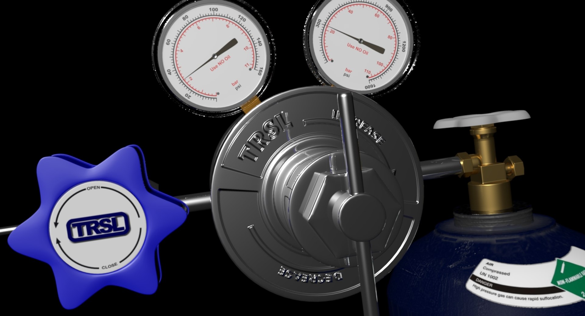 Compressed Gas Cylinder Regulator 3D - TurboSquid 1170670