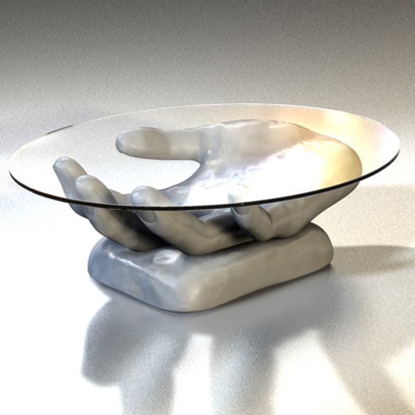 designer hand glass table 3ds