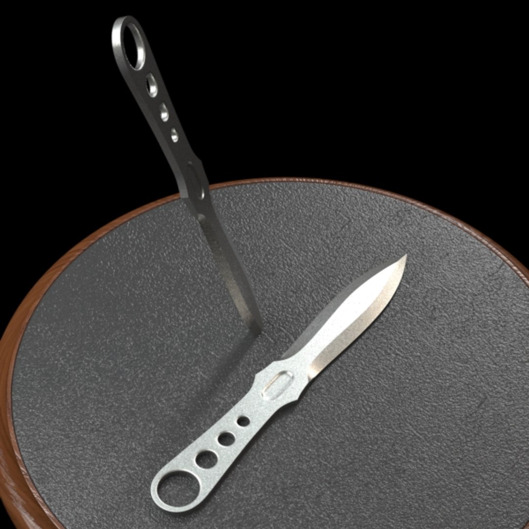 3d Model Of Throwing Knife