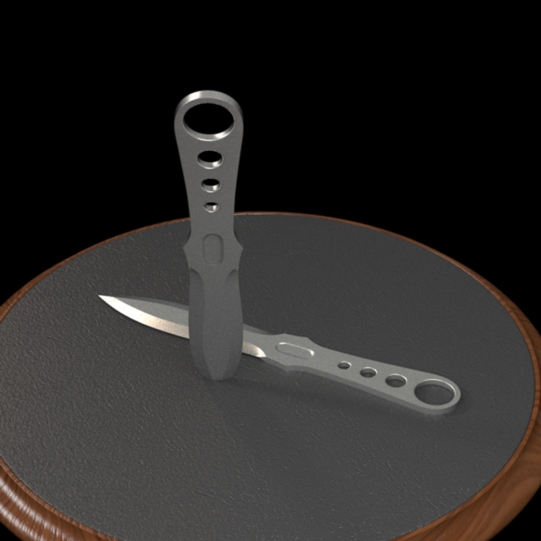 3d Model Of Throwing Knife