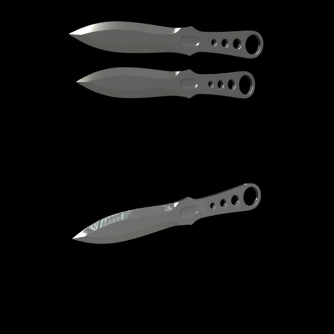 3d Model Of Throwing Knife
