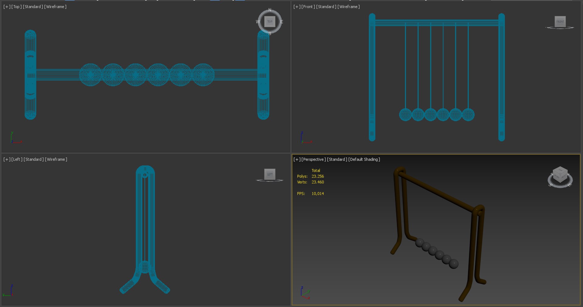 Newton Cradle 3D Model - TurboSquid 2128400