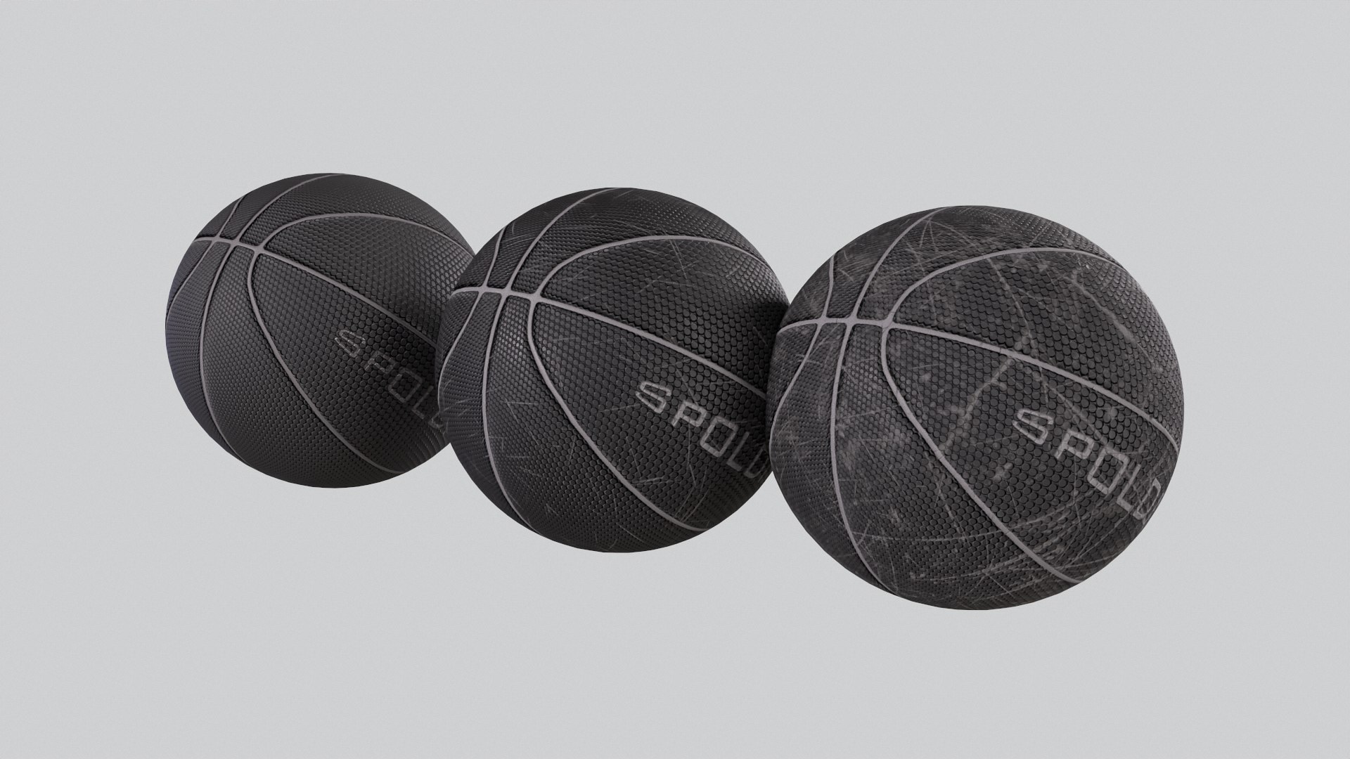 3D Basketball Balls Black Pack - TurboSquid 1937923