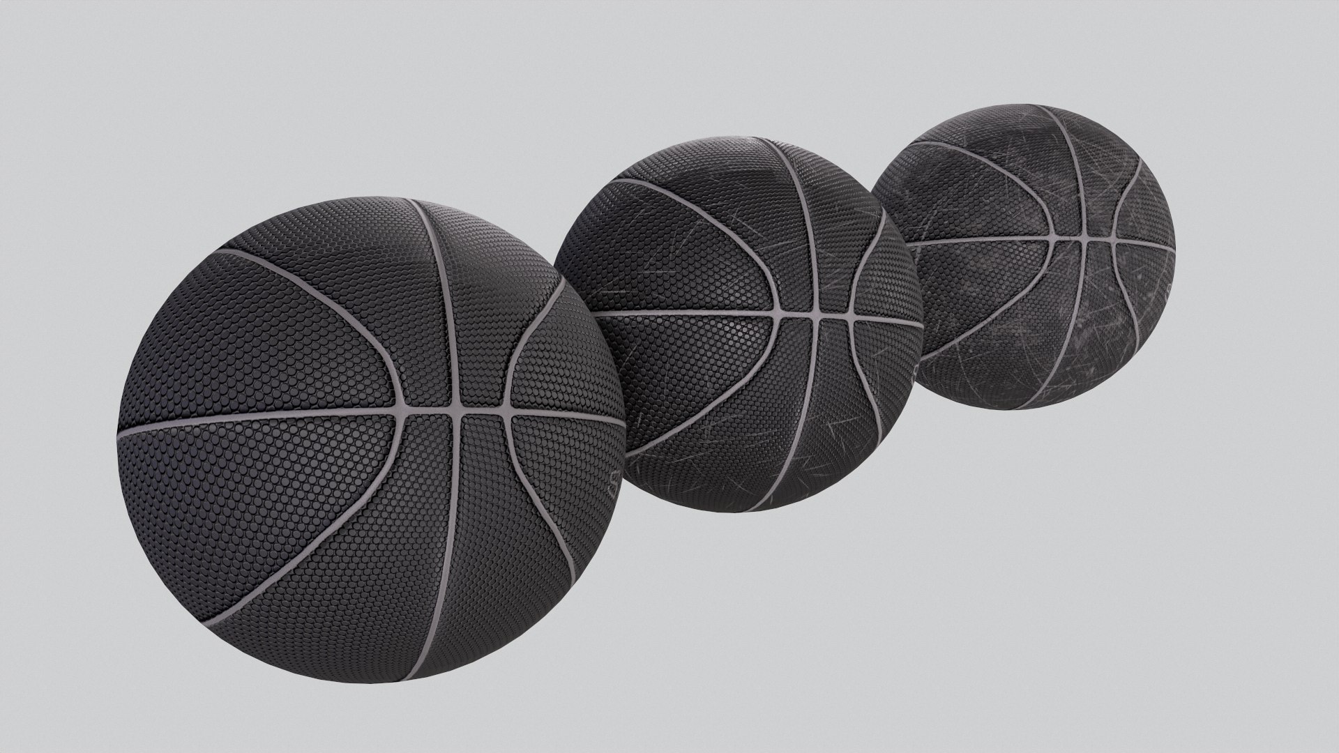 3D Basketball Balls Black Pack - TurboSquid 1937923