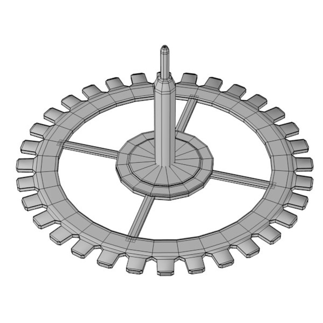 Clock Gear Wheel 3d Model