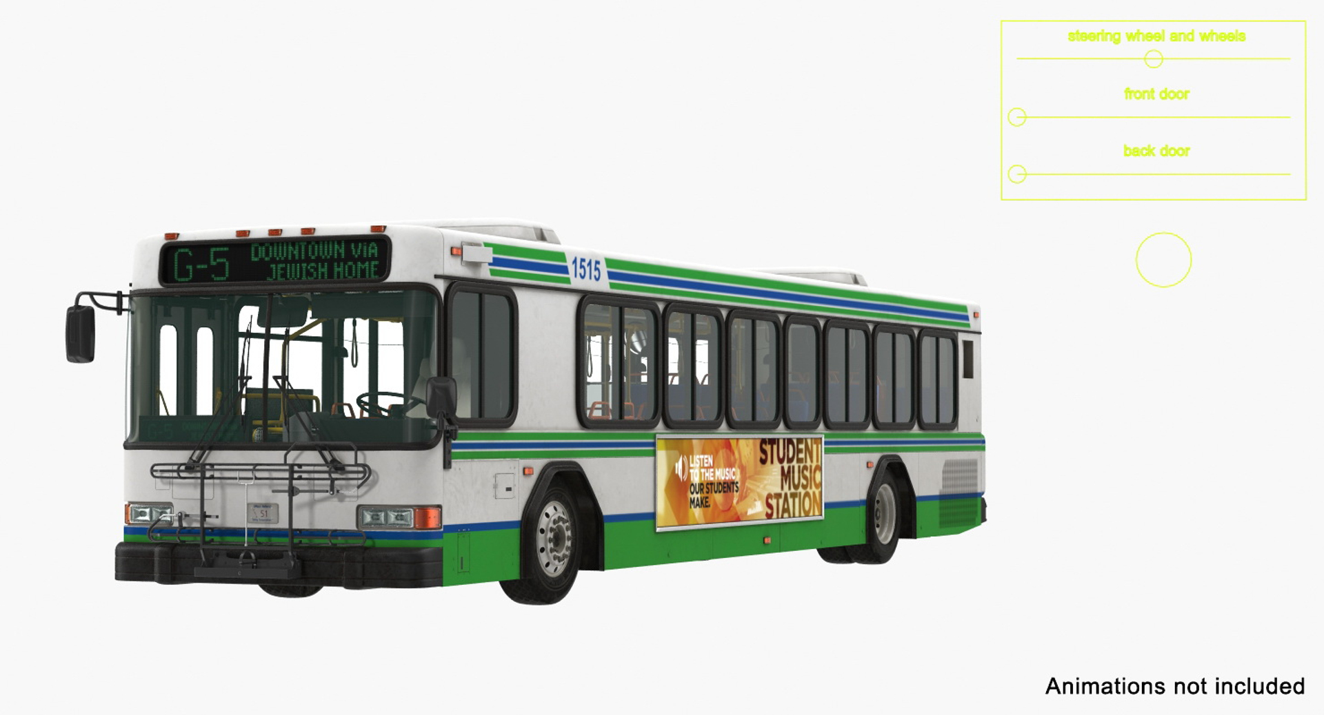 3d Model Gillig Floor Advantage Bus