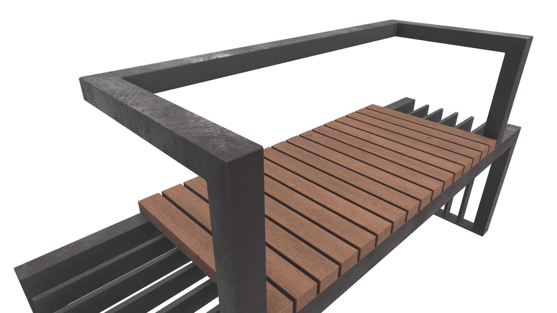 3D Modern Outdoor Bench 3D Model AR VR PBR Model - TurboSquid 1985625