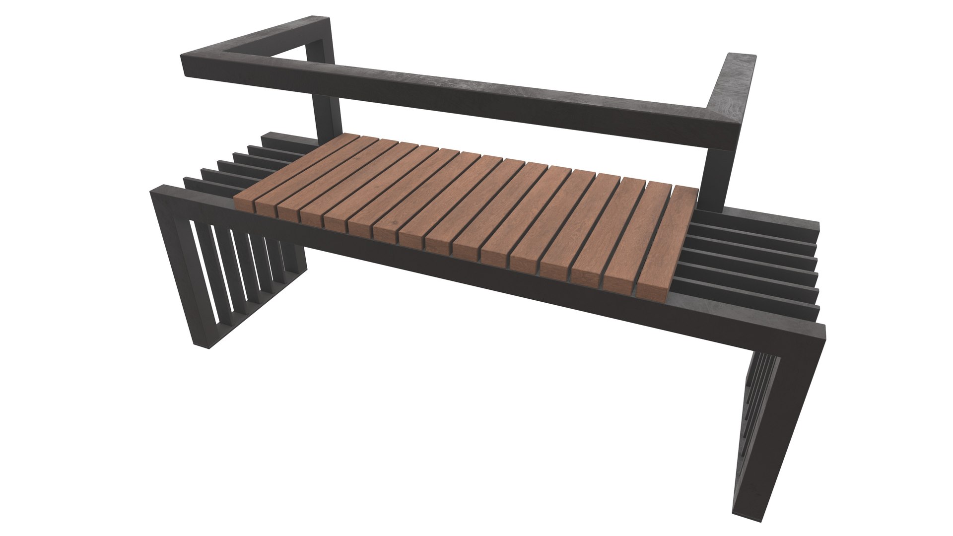 3D Modern Outdoor Bench 3D Model AR VR PBR Model - TurboSquid 1985625
