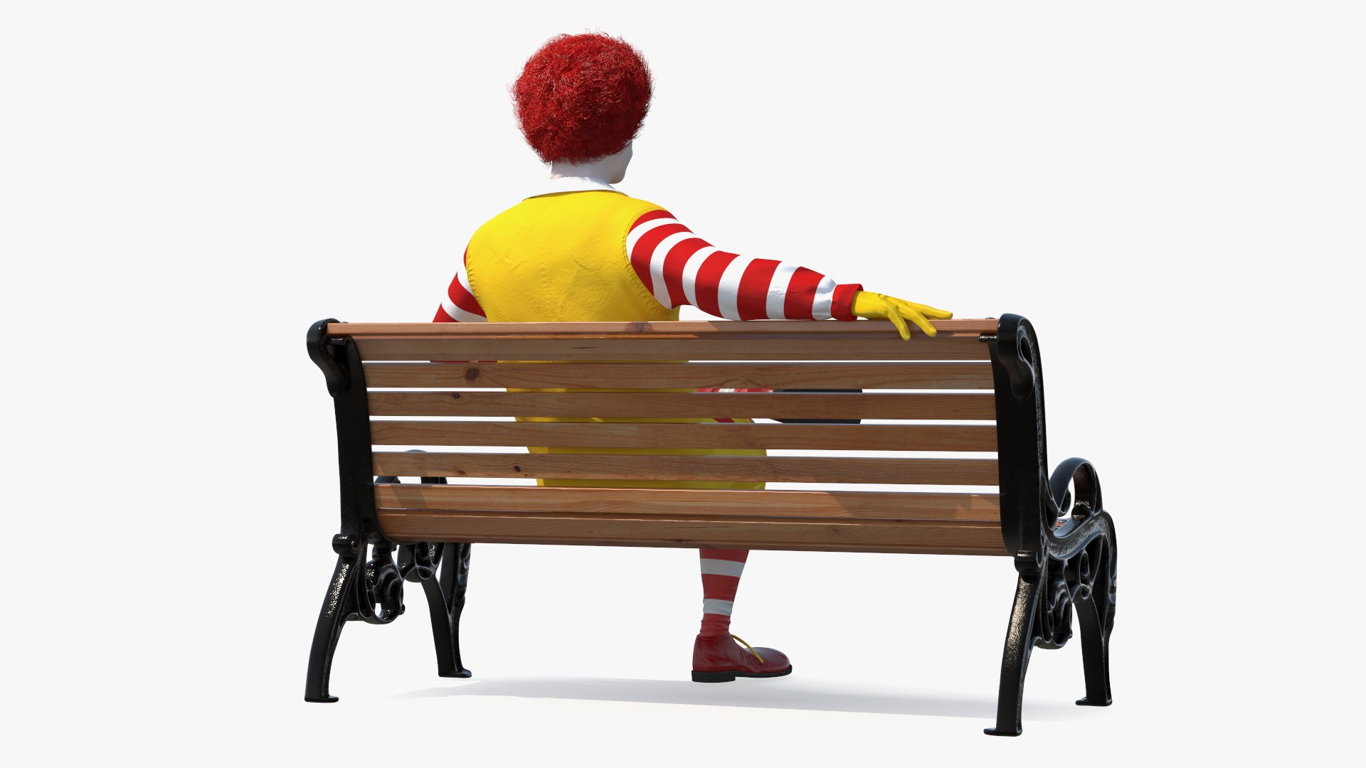 McDonalds Clown Bench Sitting Pose Fur For Cinema 4D 3D Model ...