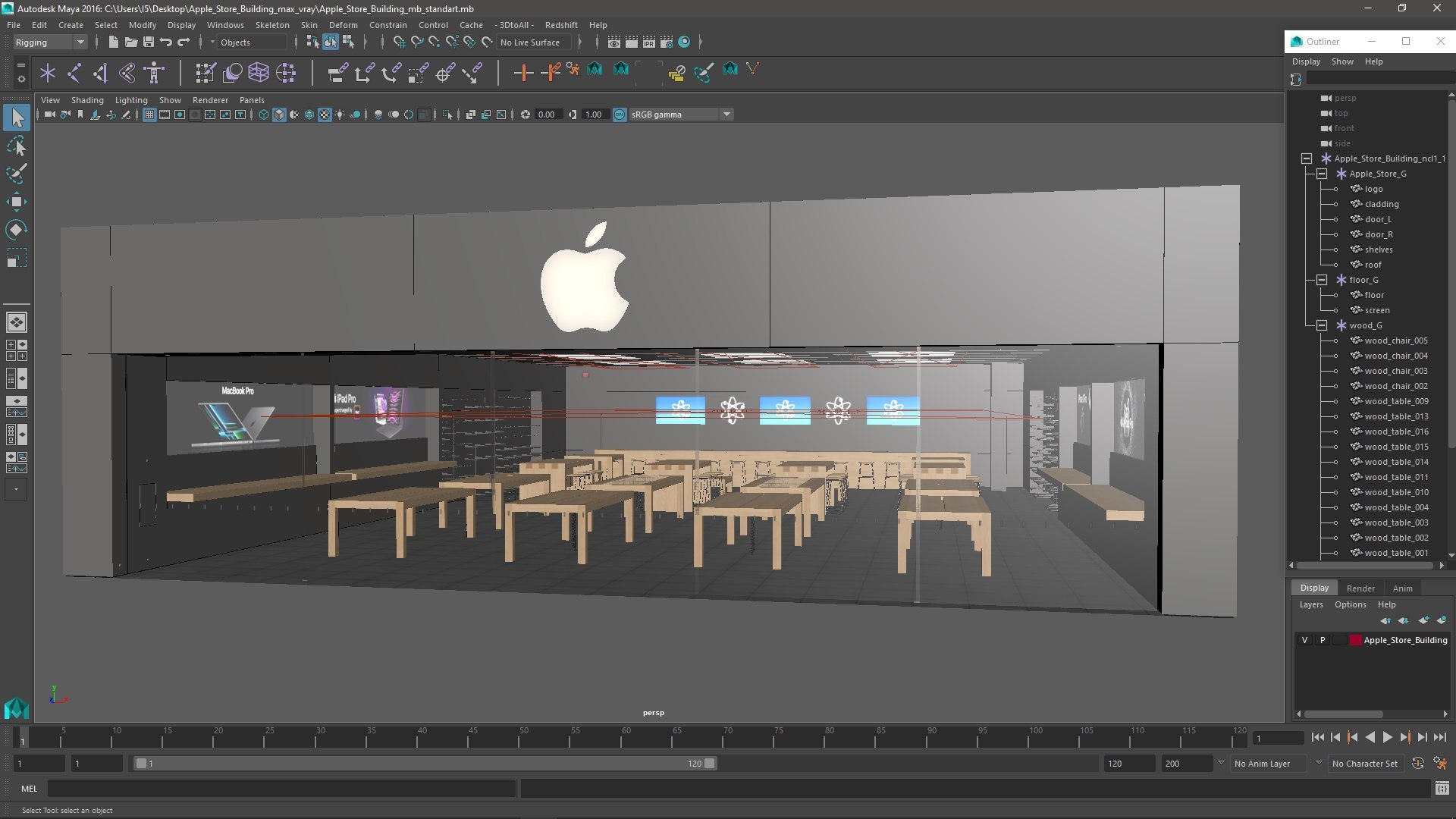 Apple Store Building 3D - TurboSquid 2214578