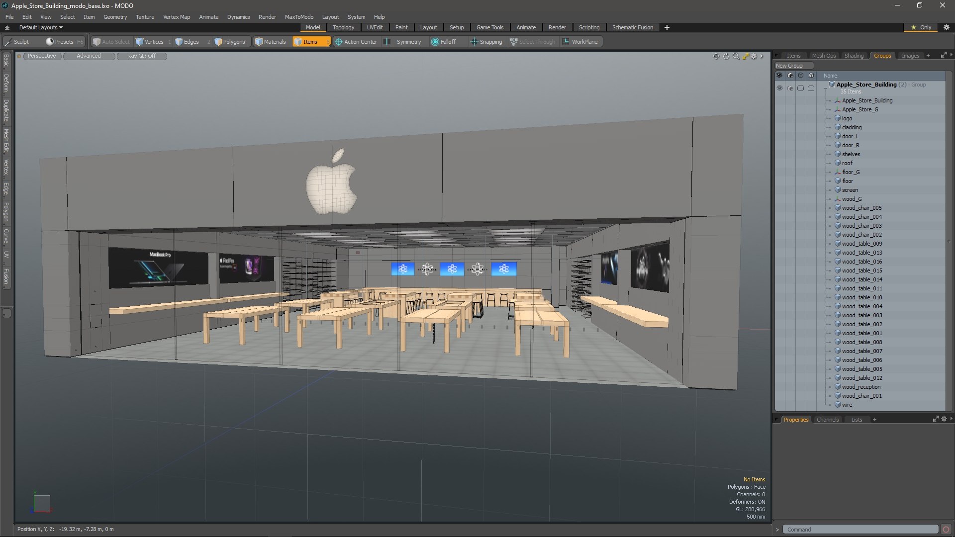 Apple Store Building 3D - TurboSquid 2214578