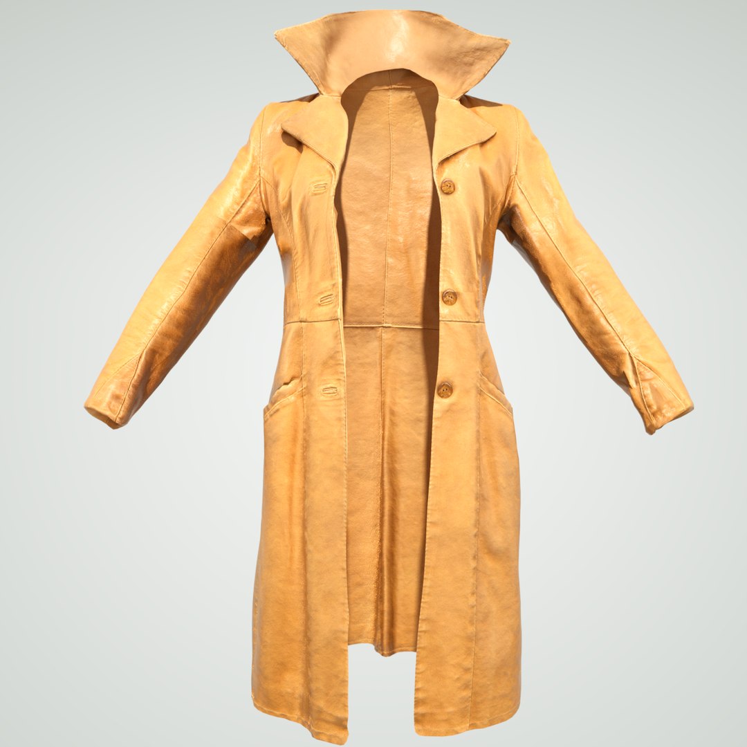 Woman Brown Leather Coat 3D Model | 1147916 | TurboSquid