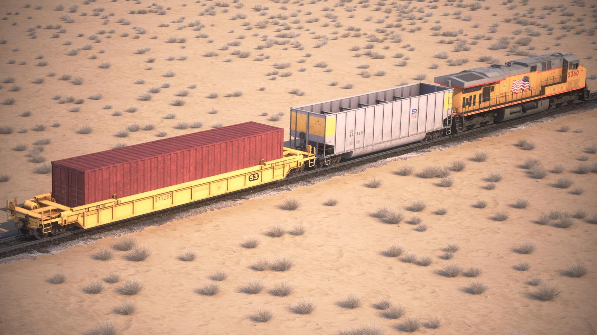 3d modern union pacific