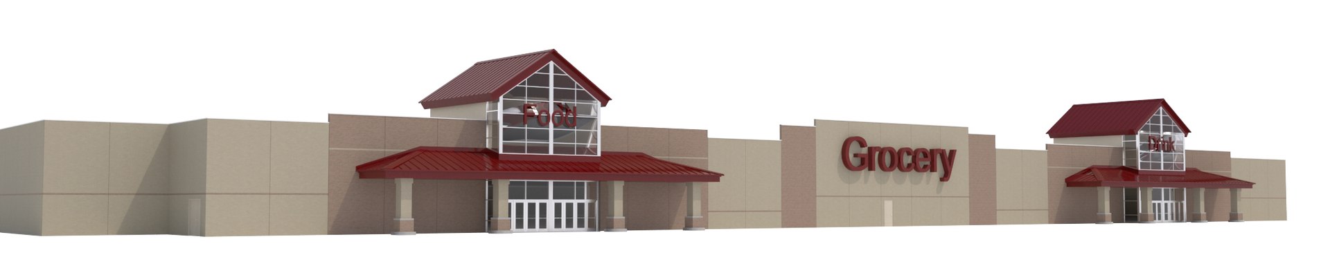 3D model retail grocery store - TurboSquid 1192732