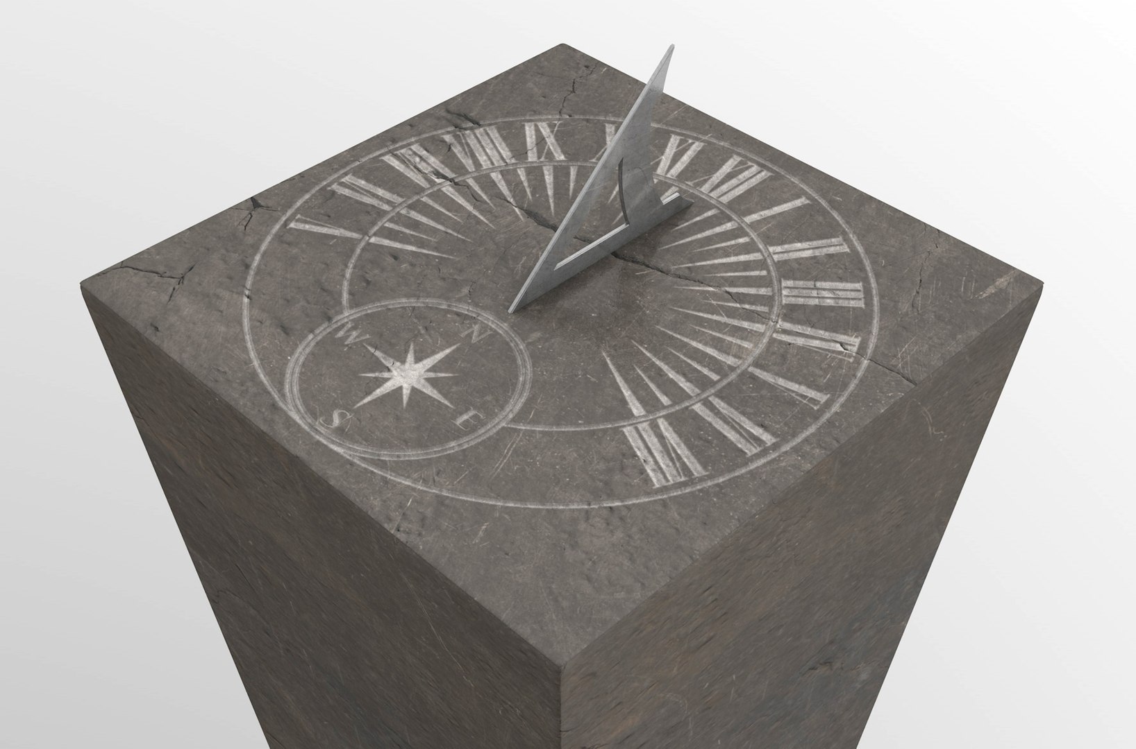 3D Antique Stone Sundial Model - TurboSquid 1265348