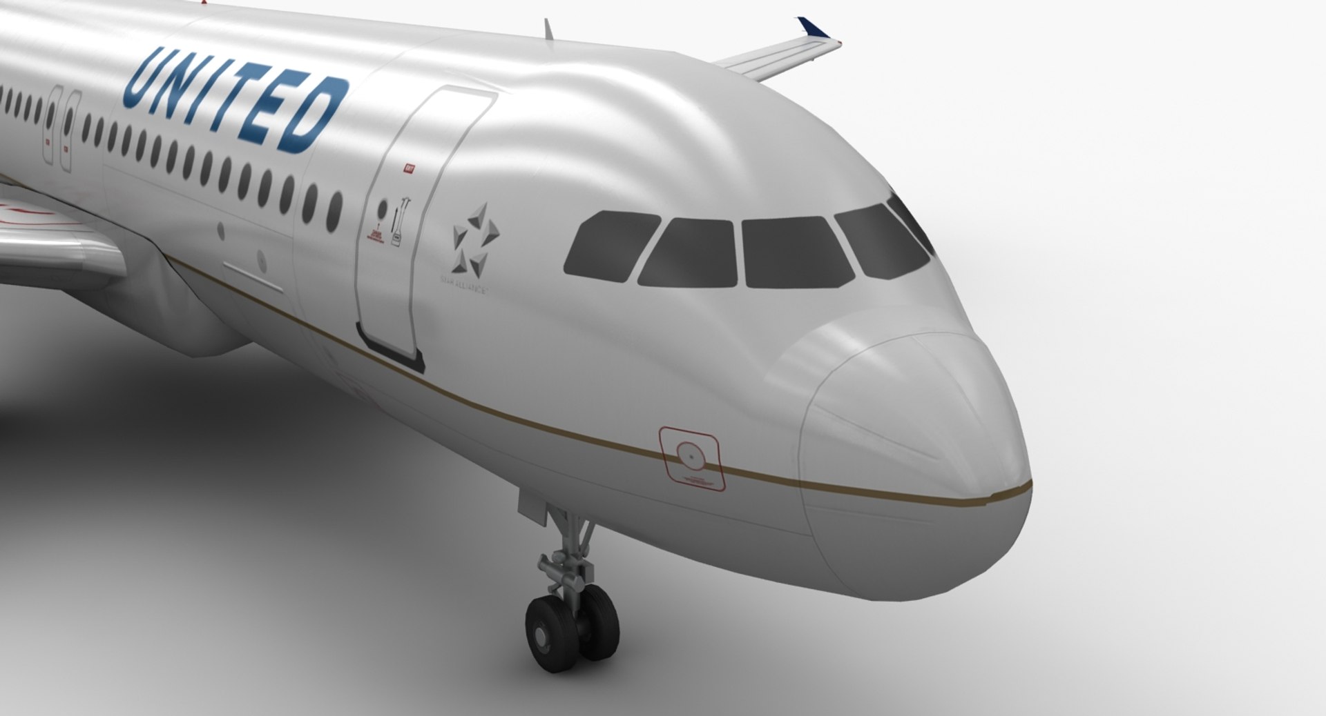 Airbus A320 United Airlines 3d Model