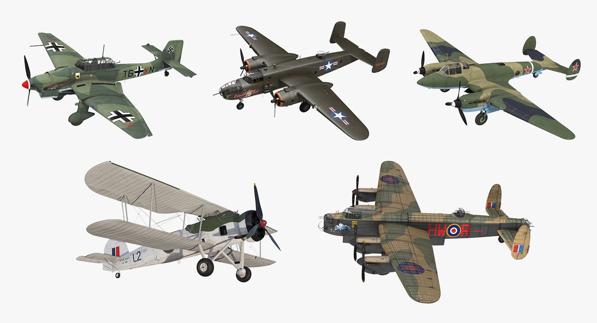 3D wwii bombers model - TurboSquid 1243740