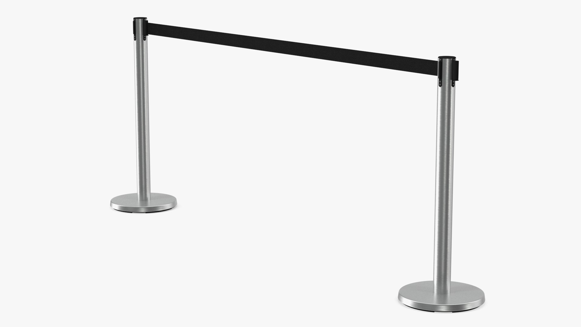 3D Stanchion Black Belt Barriers - TurboSquid 2098117