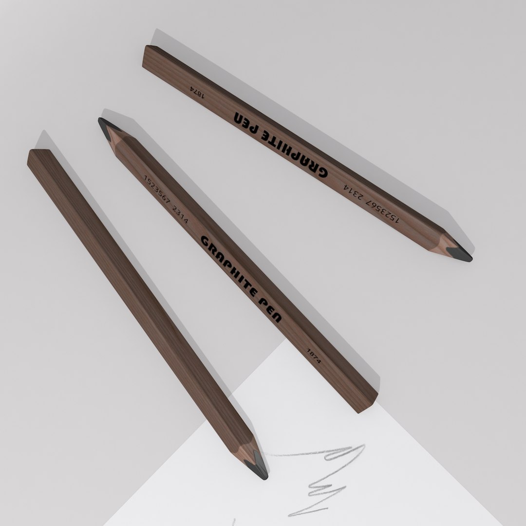 3D model triangle graphite pen - TurboSquid 1218525