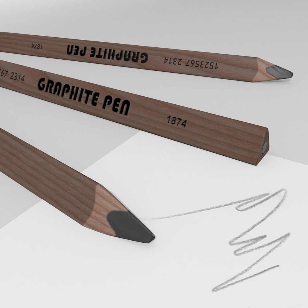3D model triangle graphite pen - TurboSquid 1218525