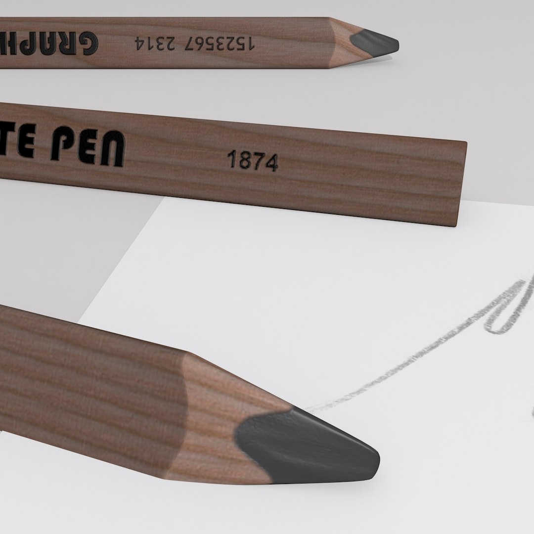 3D model triangle graphite pen - TurboSquid 1218525