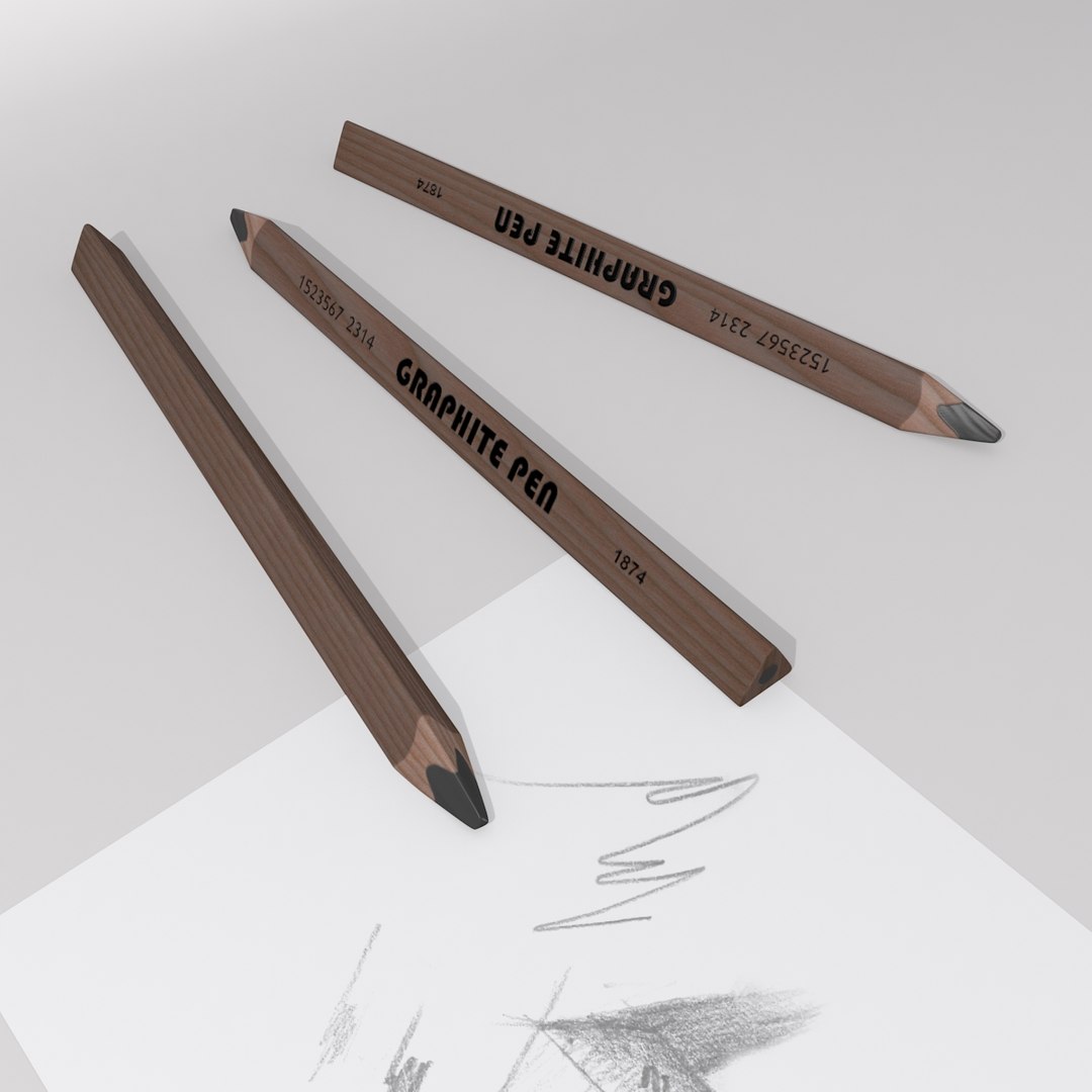 3D model triangle graphite pen - TurboSquid 1218525
