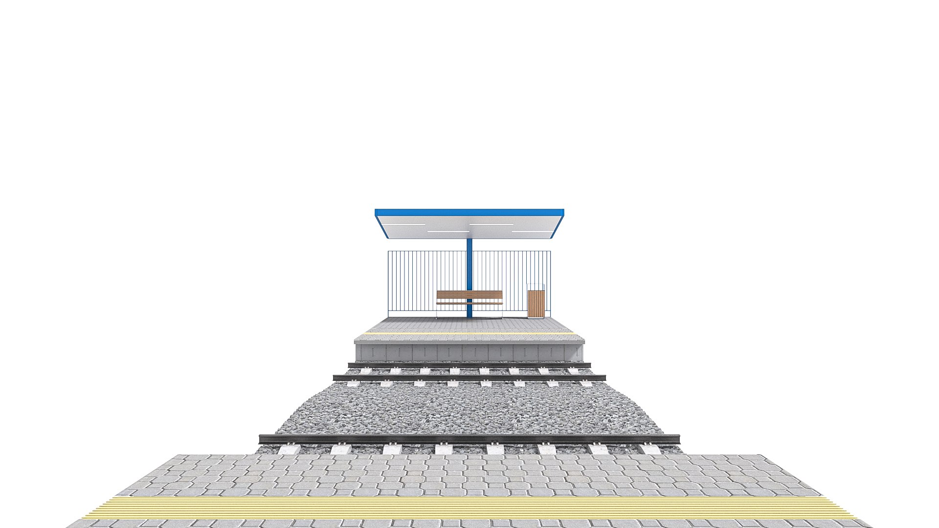 Train Platform Module 01 3D Model - TurboSquid 2297042