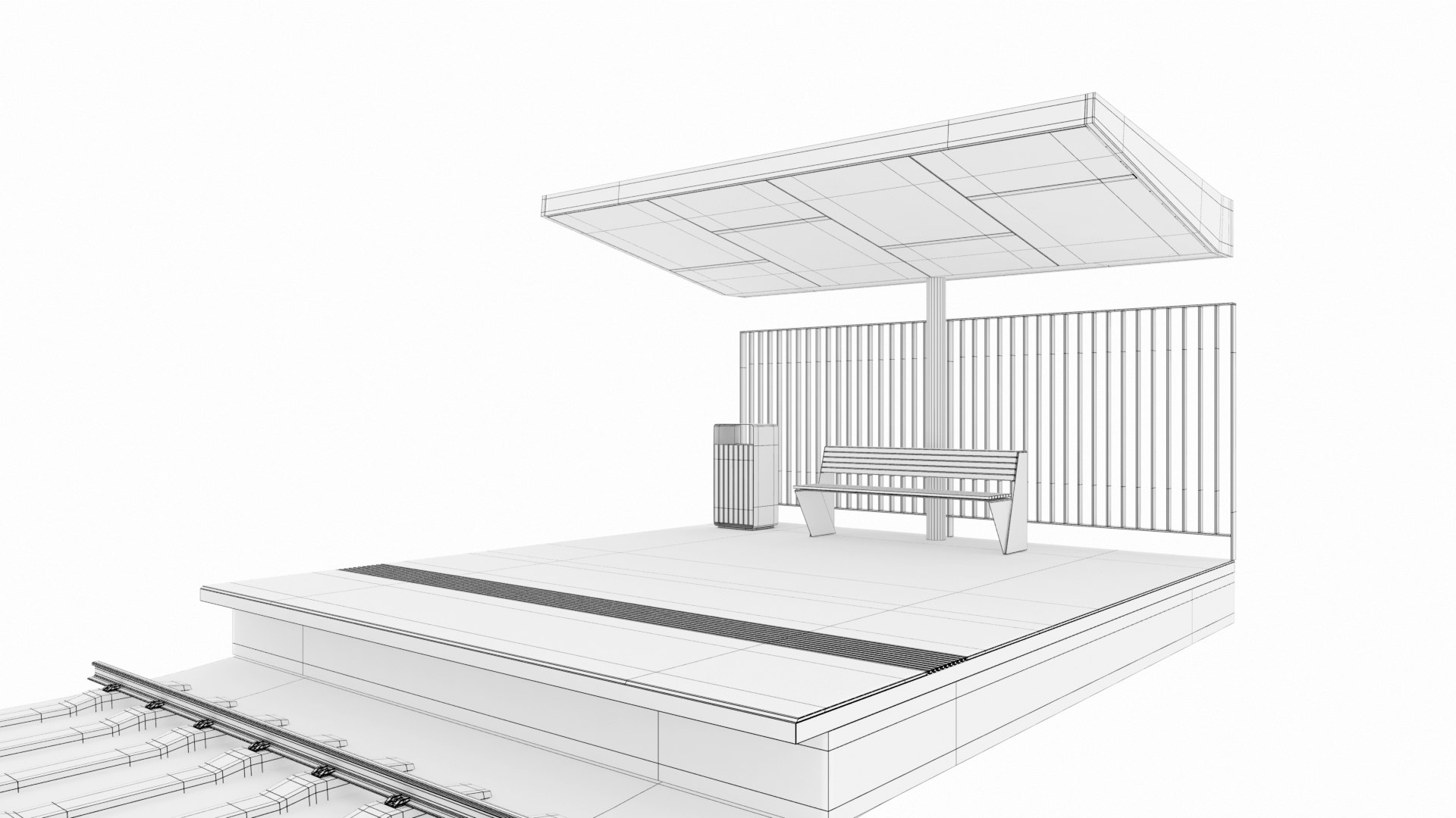 Train Platform Module 01 3D Model - TurboSquid 2297042