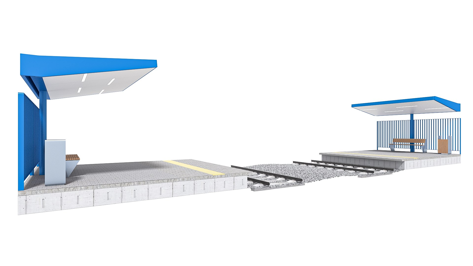 Train Platform Module 01 3D Model - TurboSquid 2297042