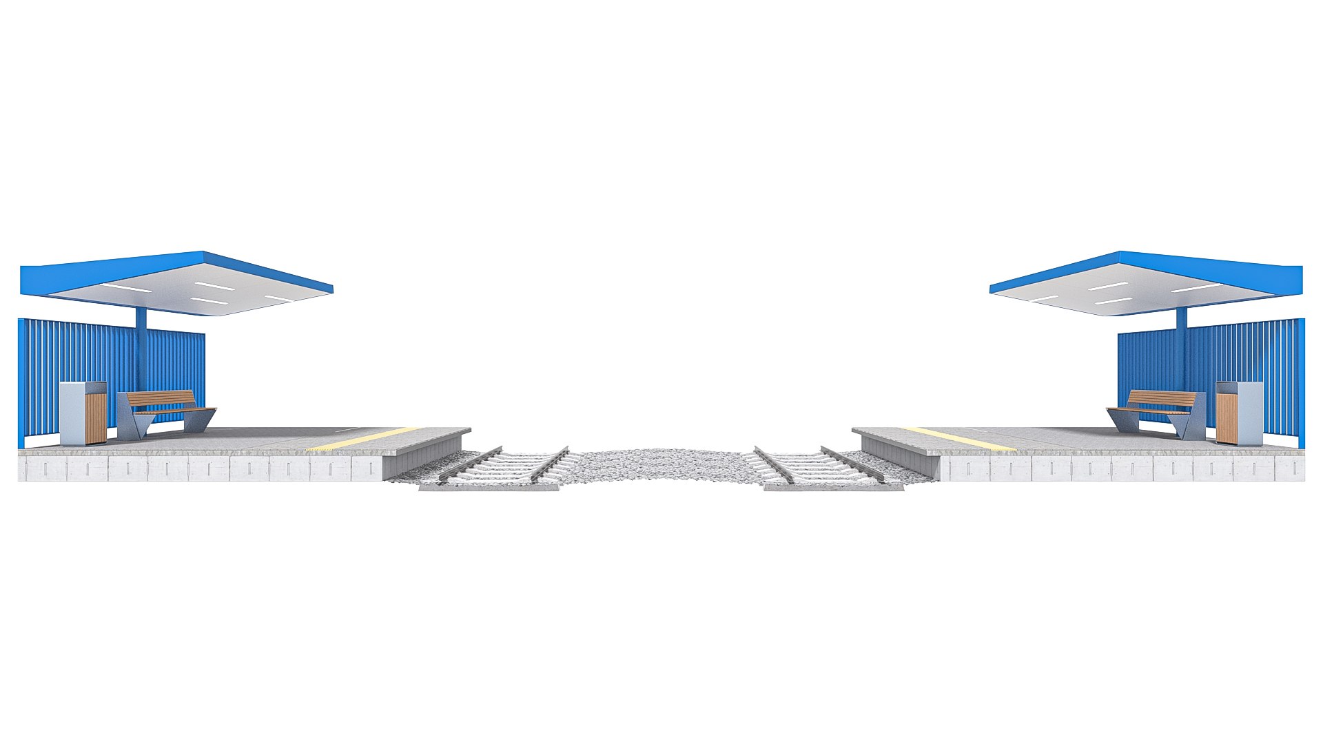 Train Platform Module 01 3D Model - TurboSquid 2297042