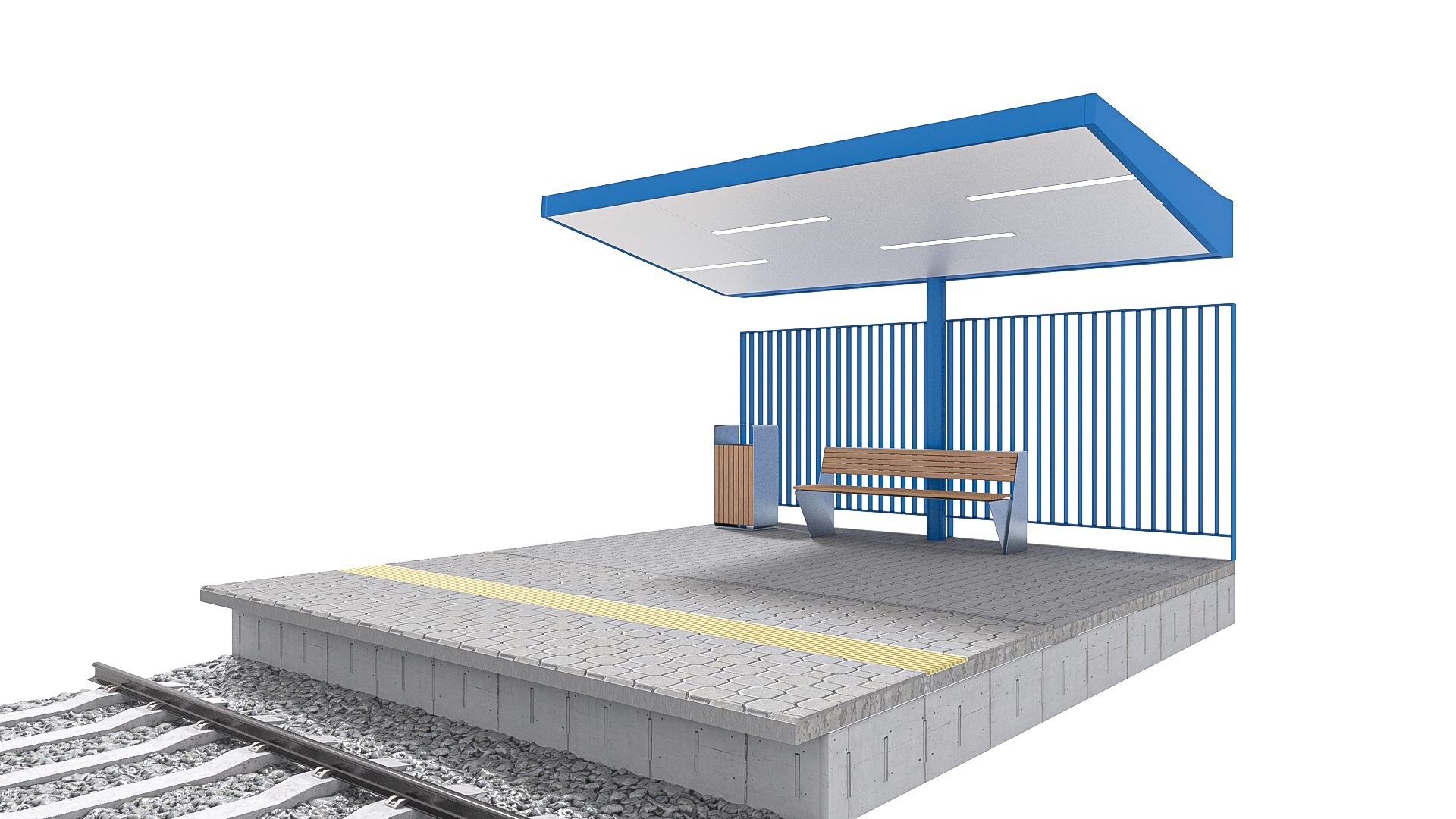 Train Platform Module 01 3D Model - TurboSquid 2297042