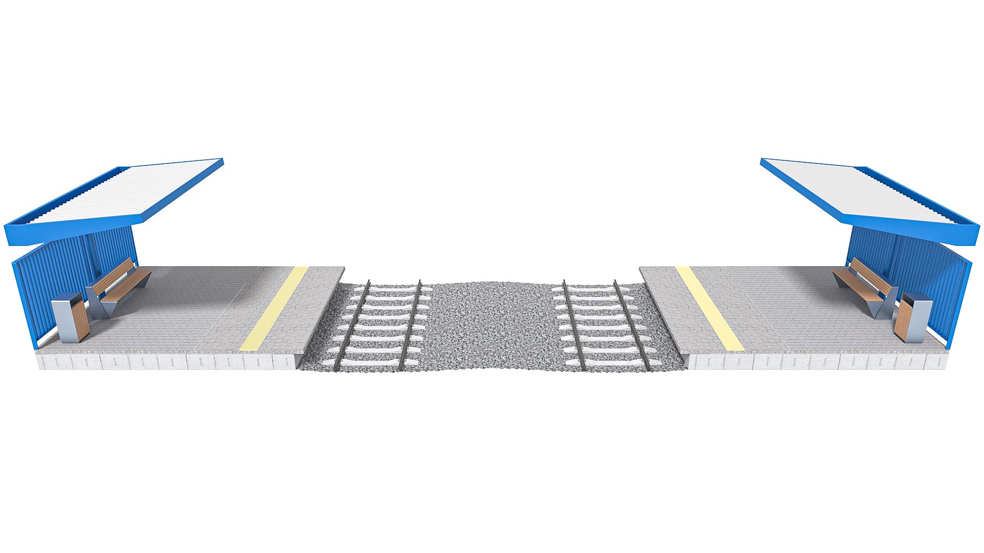 Train Platform Module 01 3D Model - TurboSquid 2297042