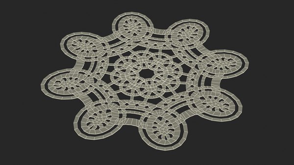Disposable Lace Paper Placemat Red 3D model - TurboSquid 2040453