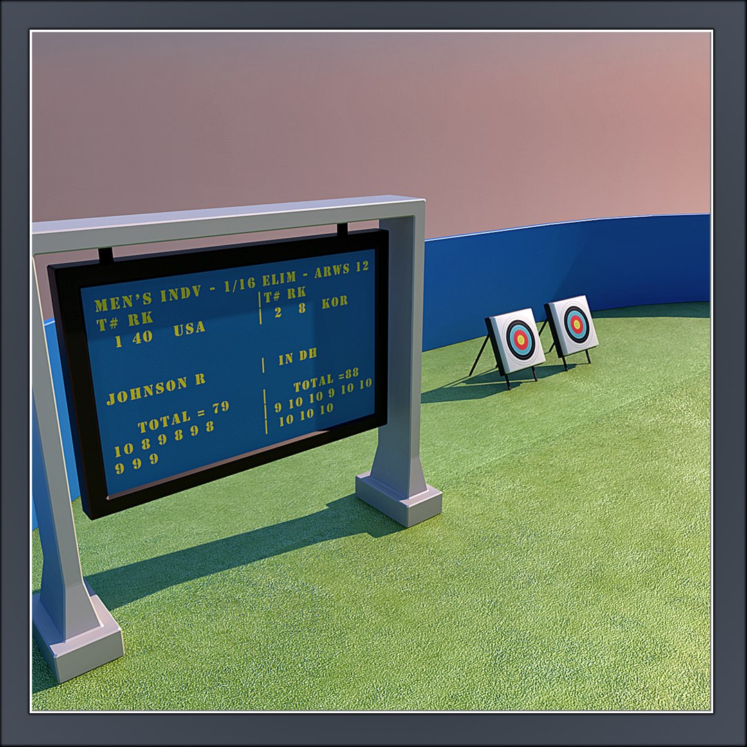 3d model archery stadium