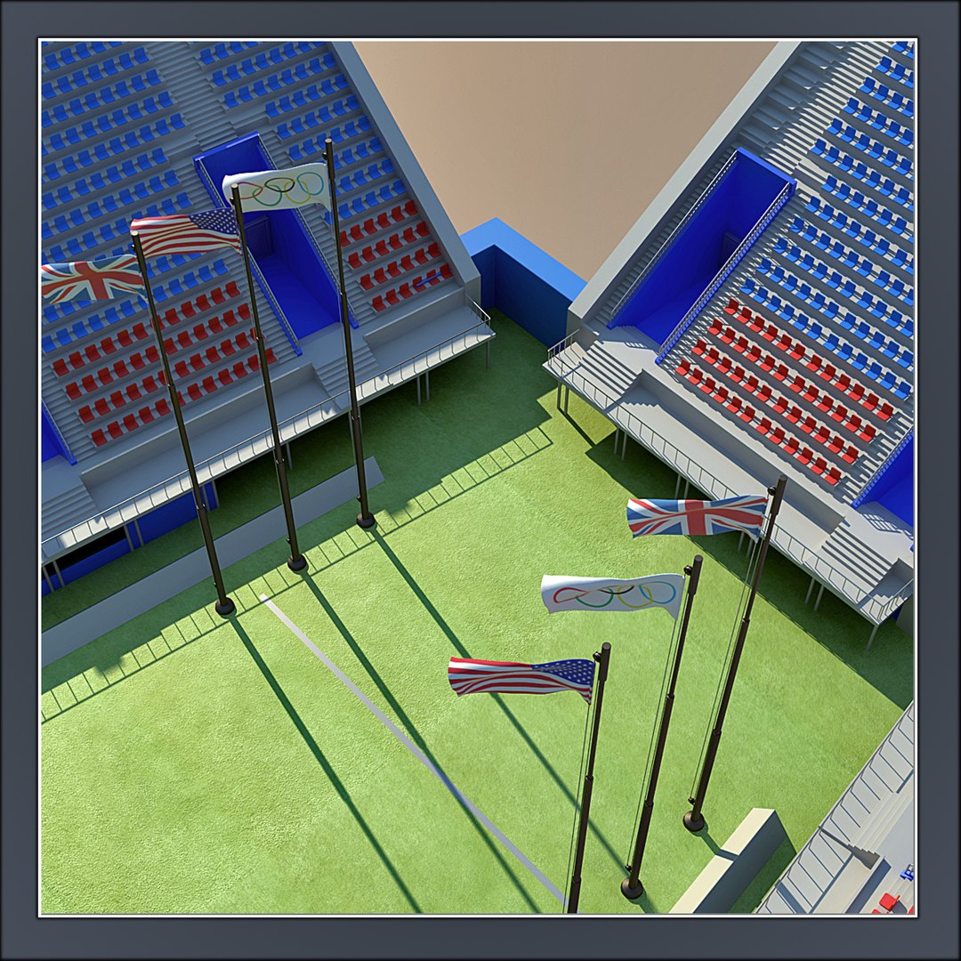 3d model archery stadium
