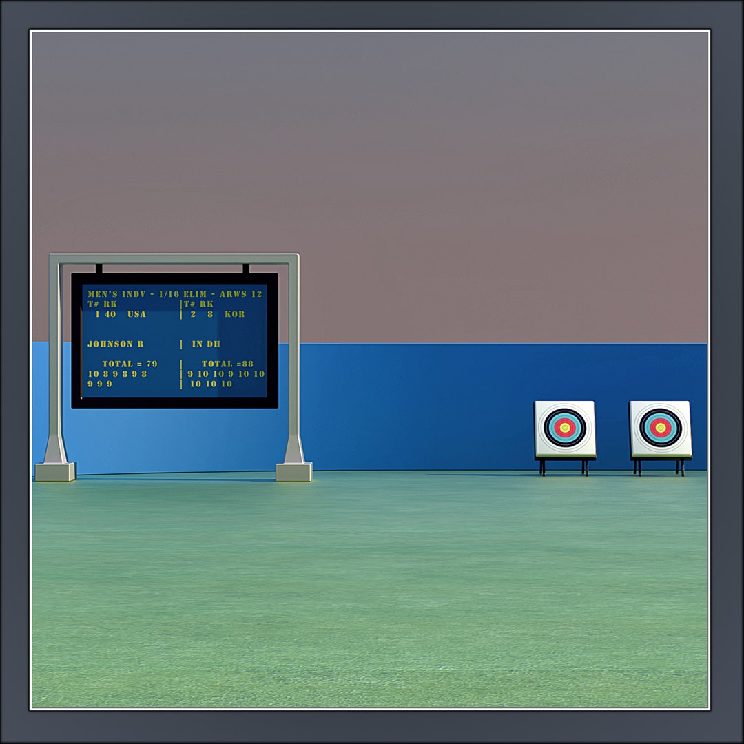 3d model archery stadium