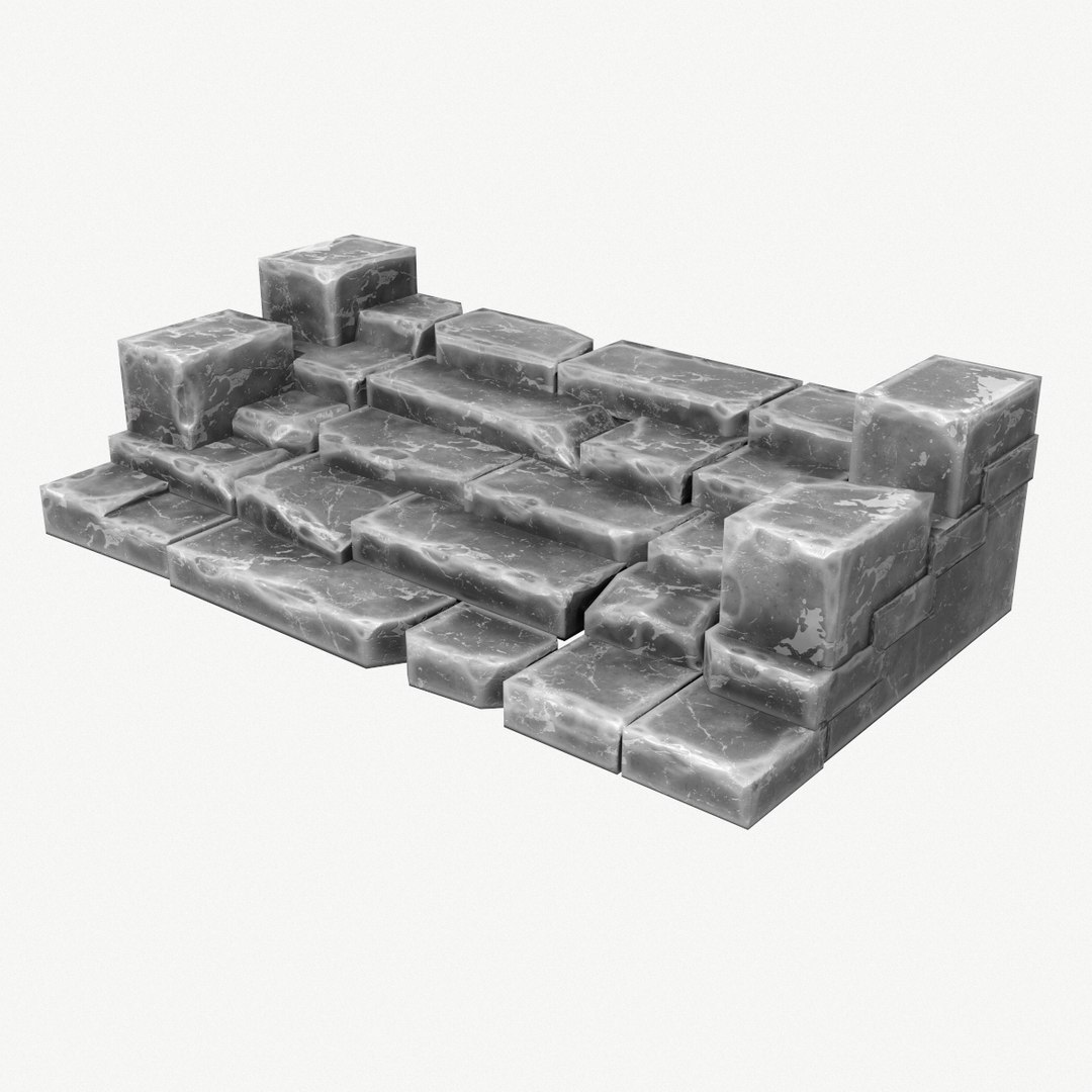 3D model stone stairs - TurboSquid 1653581