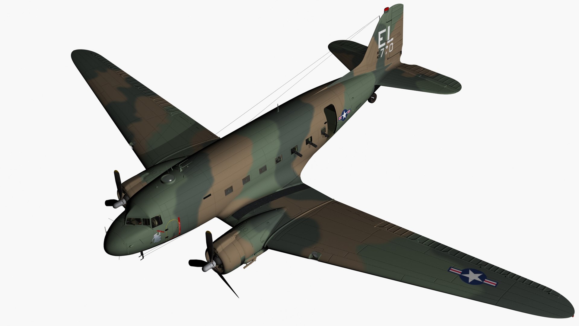 AC47 Spooky Gunship Model - TurboSquid 2192031