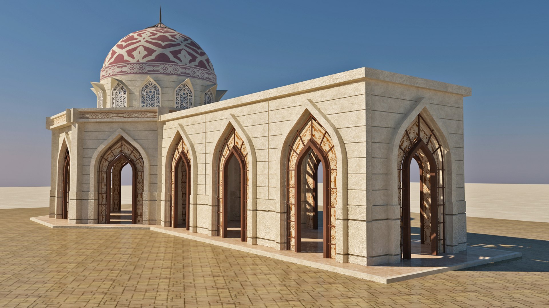 Design Arabic Building 3D Model - TurboSquid 1561090