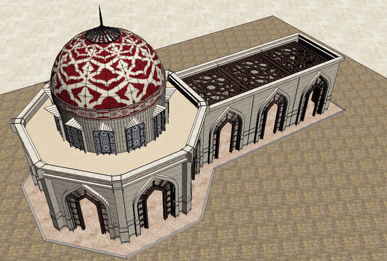 Design Arabic Building 3D Model - TurboSquid 1561090