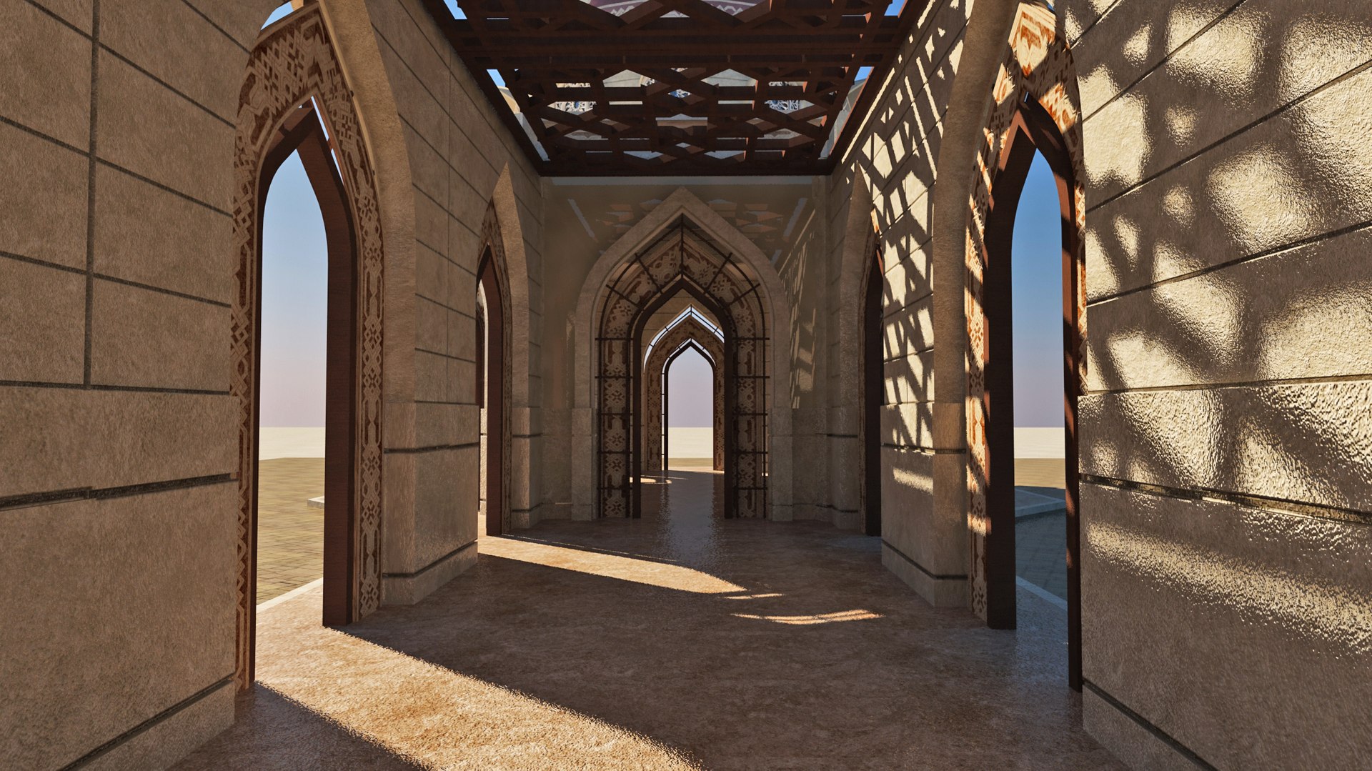 Design Arabic Building 3D Model - TurboSquid 1561090