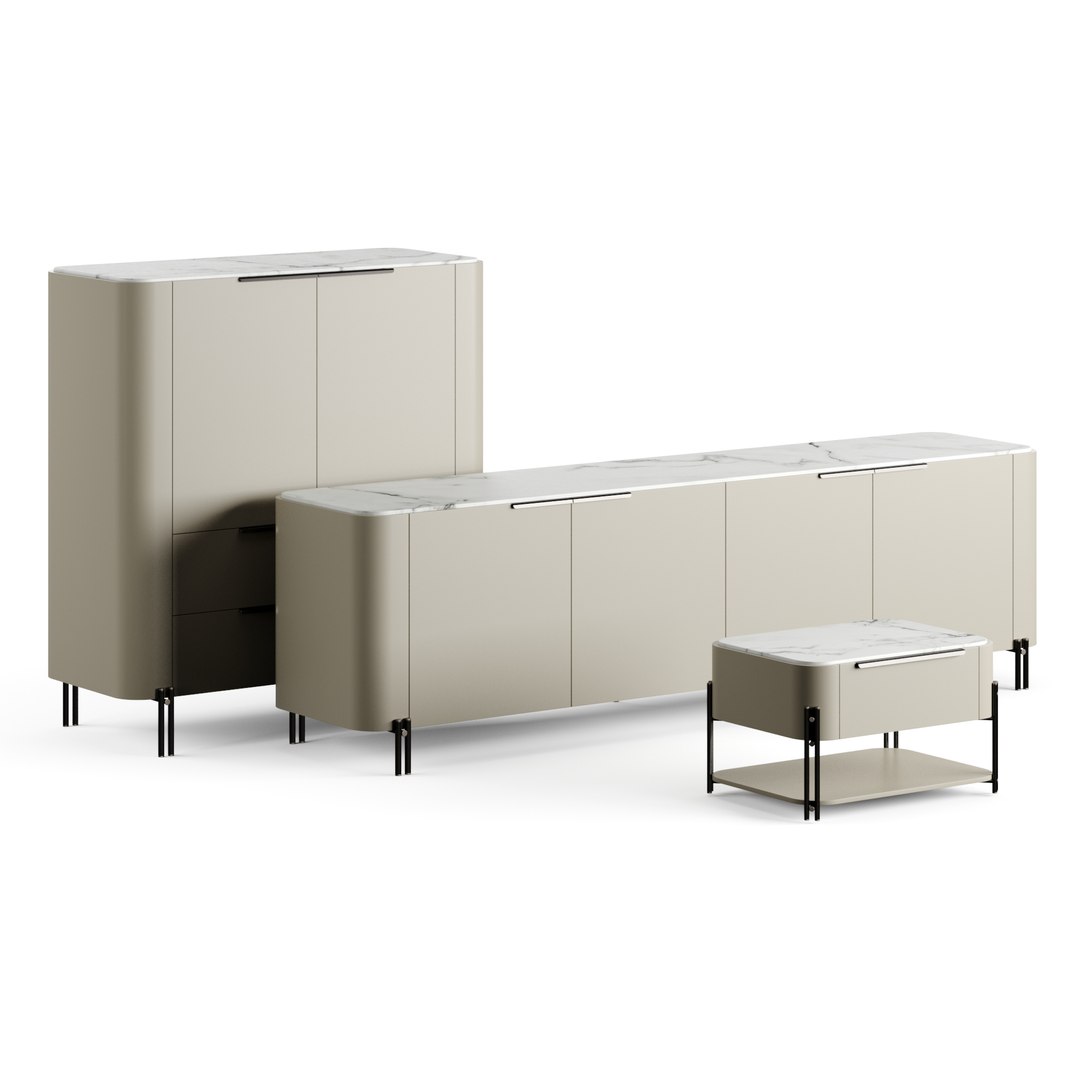 Praddy Bamboo Collection With Metal Tubular Feet 3D Model - TurboSquid ...