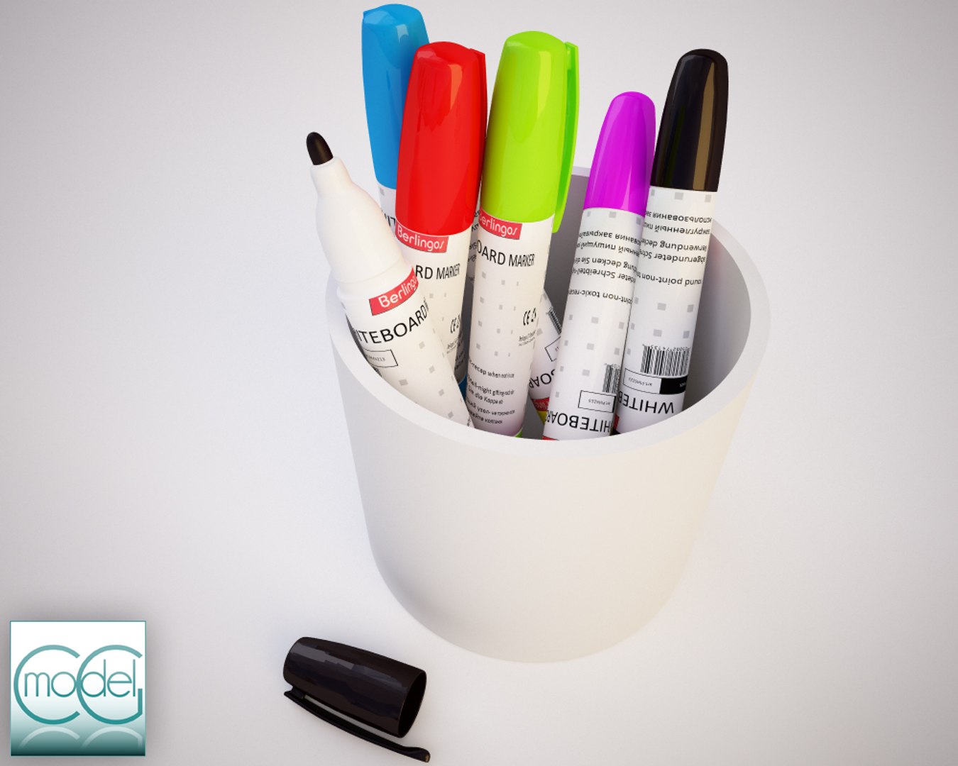 3d model of marker pen