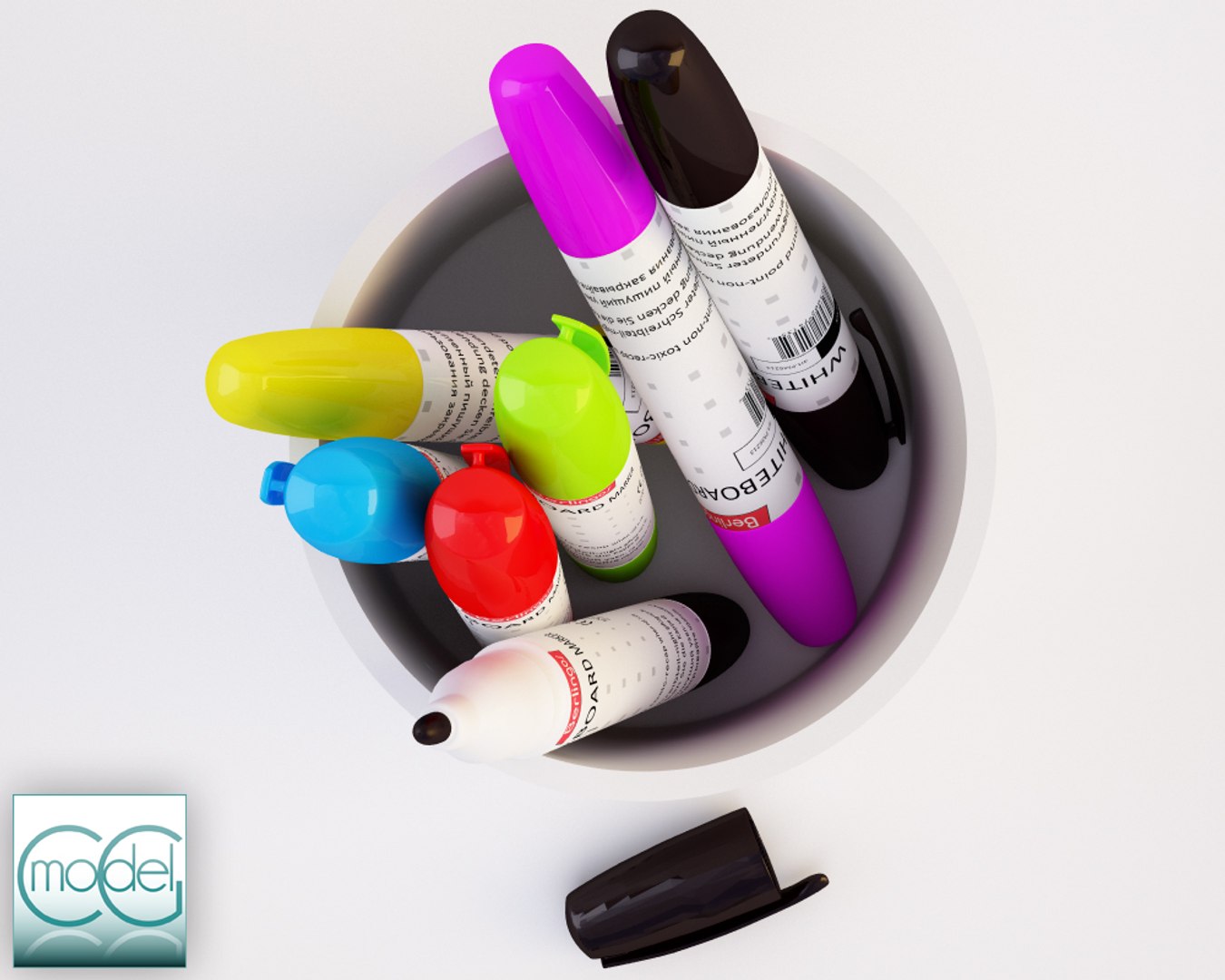 3d model of marker pen