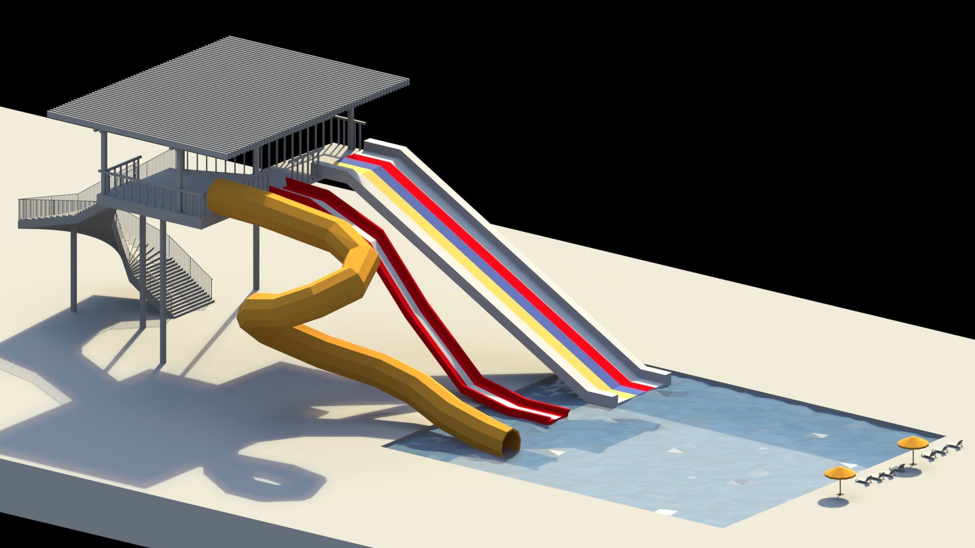 3D Water Slides - TurboSquid 1506514
